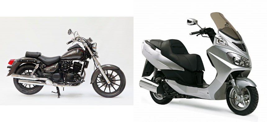 Motorrad Vergleich Daelim Daystar 125 2020 vs. Daelim Freewing 125 2005