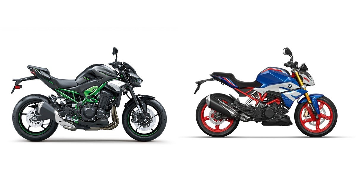 Motorrad Vergleich Kawasaki Z900 2025 vs. BMW G 310 R 2024