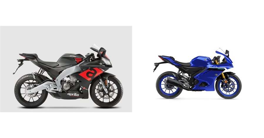 Motorrad Vergleich Aprilia RS 125 ABS 2022 vs. Yamaha R125 2025