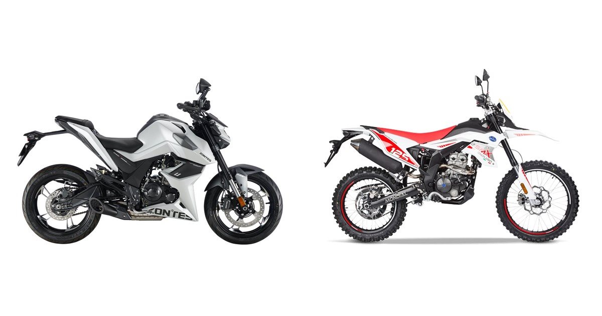 Motorrad Vergleich Zontes 125 U 2023 vs. FB Mondial SMX 125i Enduro 2020