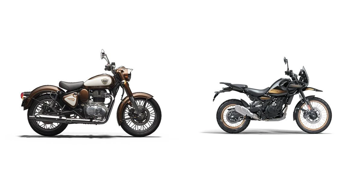 Motorrad Vergleich Royal Enfield Classic 350 2025 vs. Royal Enfield ...