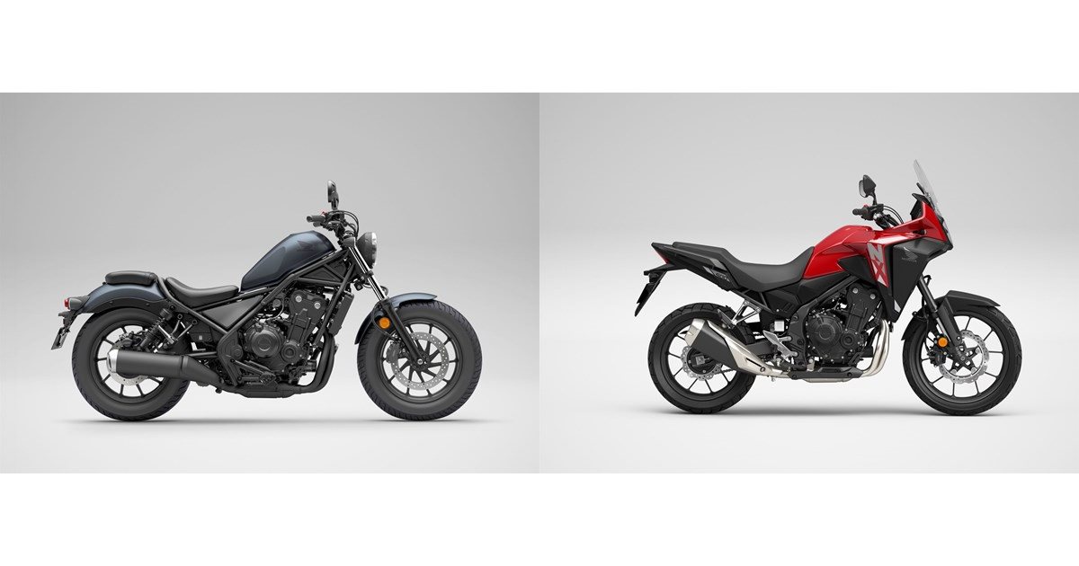Motorrad Vergleich Honda CMX500 Rebel 2025 vs. Honda NX500 2025