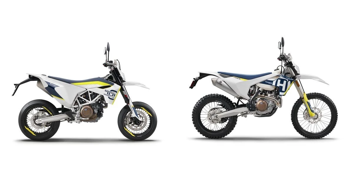 Motorrad Vergleich Husqvarna 701 Supermoto 2019 vs. Husqvarna FE 501 2018