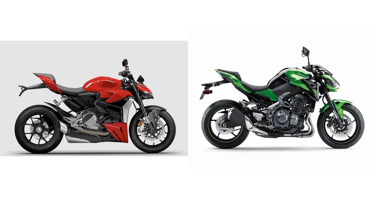 Motorrad Vergleich Ducati Streetfighter V2 2024 vs. Kawasaki Z900 2017