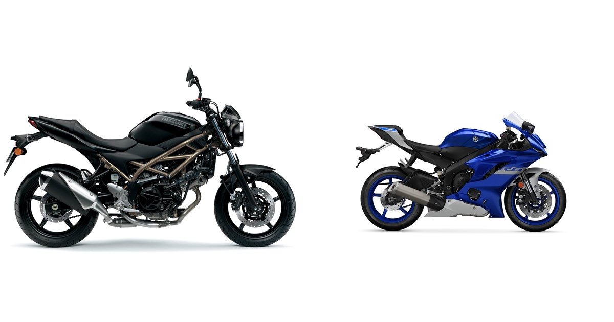 Motorrad Vergleich Suzuki SV650 2022 vs. Yamaha YZF-R6 2020