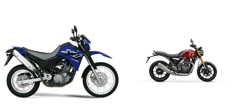 Motorrad Vergleich Yamaha XT 600 2005 vs. Triumph Speed 400 2025