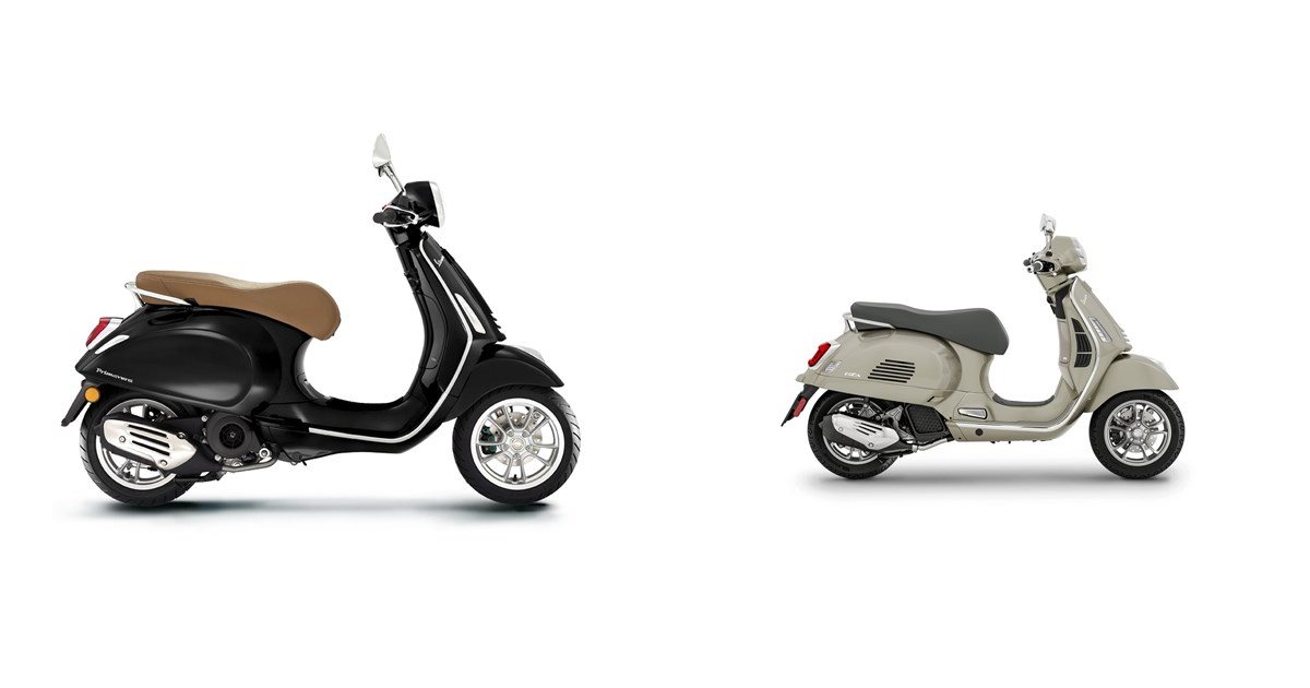 Motorrad Vergleich Vespa Primavera 125 iGet 2019 vs. Vespa GTS 125 2024