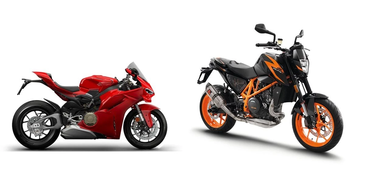 Motorrad Vergleich Ducati Panigale V4 2025 vs. KTM 690 Duke R 2017