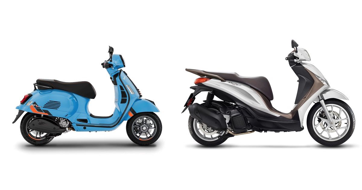 Motorrad Vergleich Vespa GTS 310 SuperSport 2025 vs. Piaggio Medley 125 2024
