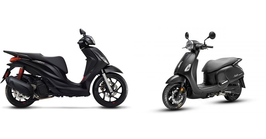 Motorrad Vergleich Piaggio Medley 125 S 2021 vs. Sym Fiddle 125 E5 2023