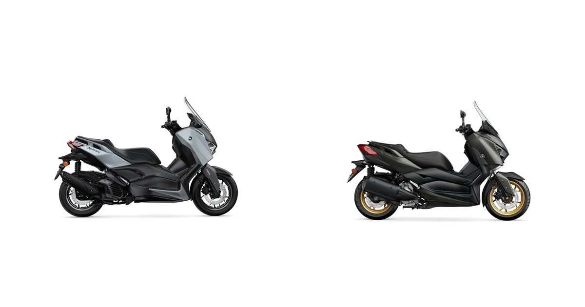 Confronto tra moto Yamaha XMAX 125 Tech MAX+ 2025 VS. Yamaha XMAX 300 Tech MAX 2020