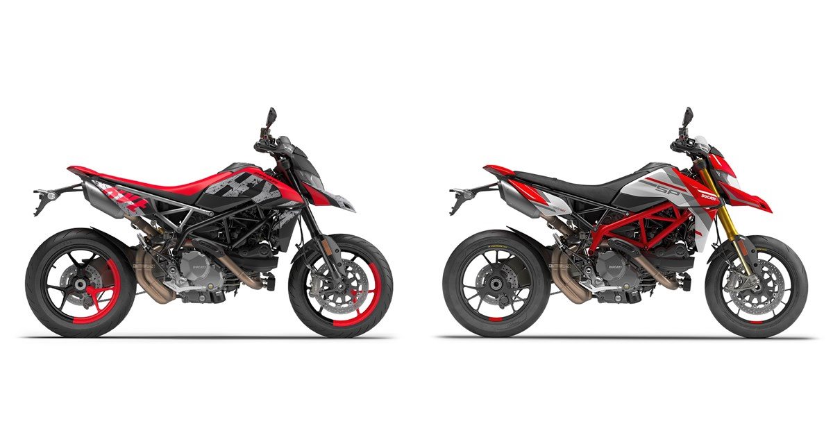 Motorrad Vergleich Ducati Hypermotard 950 RVE 2025 vs. Ducati ...