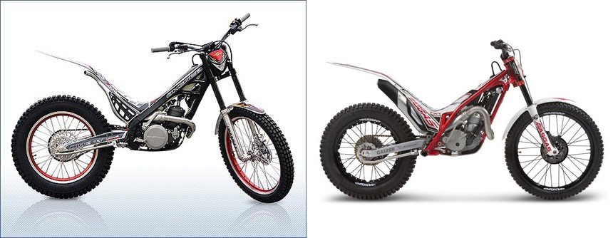Motorrad Vergleich Sherco 2.9 Cabestany Replica 2009 vs. GASGAS TXT 250 ...