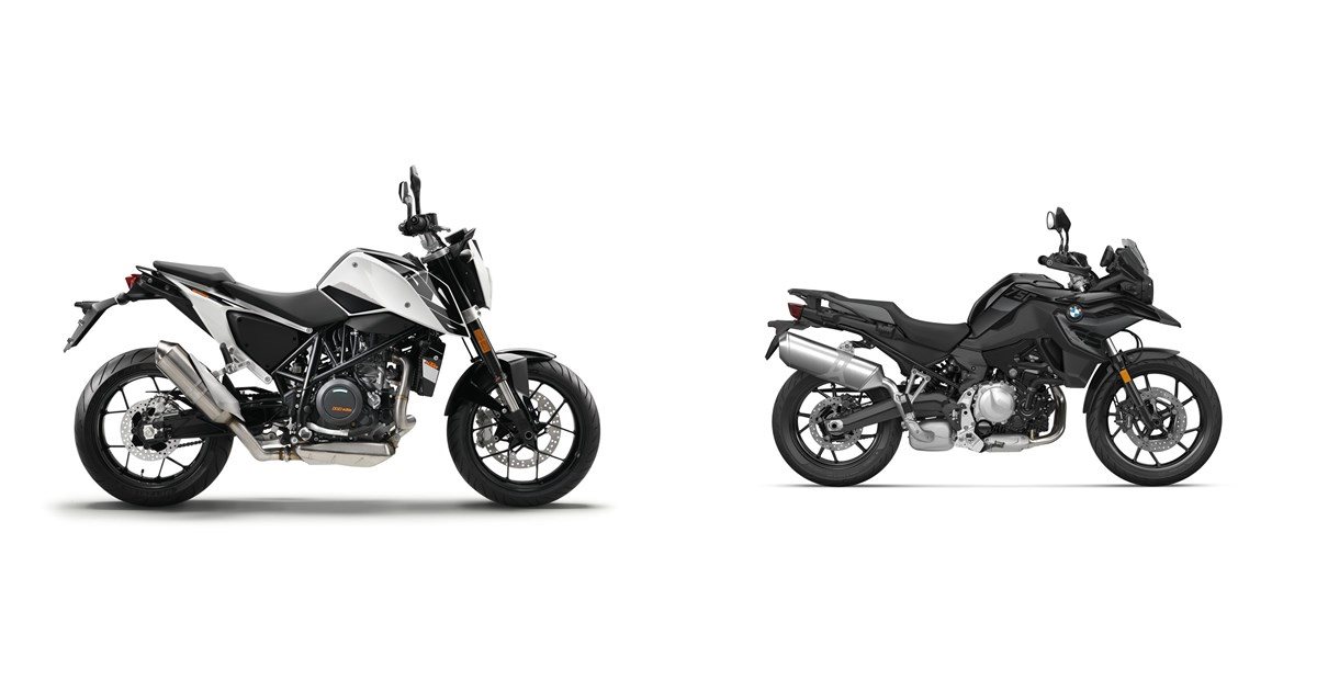 Motorrad Vergleich KTM 690 Duke 2017 vs. BMW F 750 GS 2022