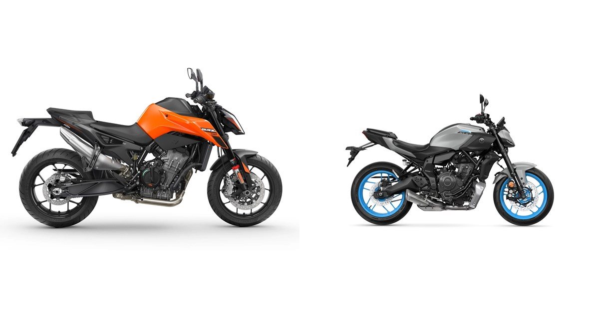 Confronto tra moto KTM 790 Duke 2025 VS. Yamaha MT-07 2025