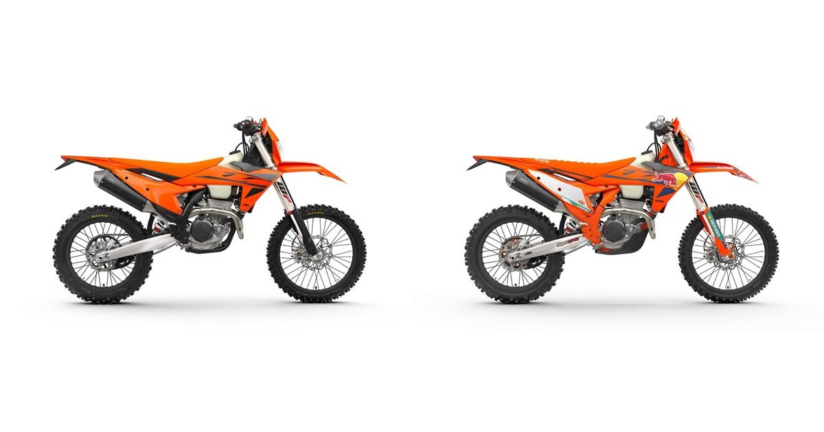 Motorrad Vergleich KTM 350 EXC-F 2025 vs. KTM 350 EXC-F CHAMPION EDITION 2025