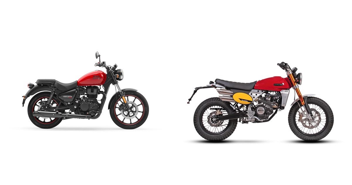 Motorrad Vergleich Royal Enfield Meteor 350 2024 vs. Fantic Caballero ...