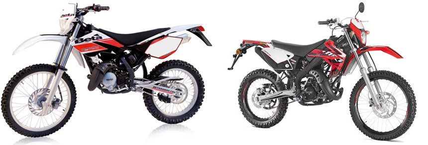Motorrad Vergleich Beta RR Enduro 50 2010 vs. Rieju MRT Racing 50 2018