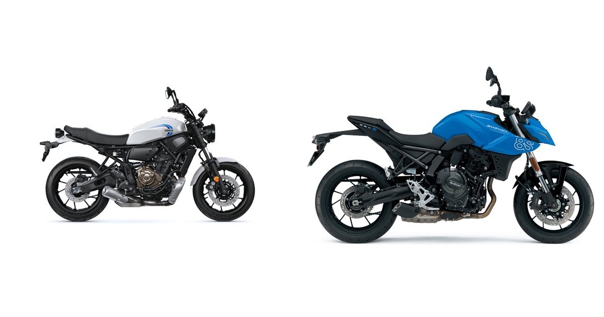 Motorrad Vergleich Yamaha XSR700 2023 vs. Suzuki GSX-8S 2025