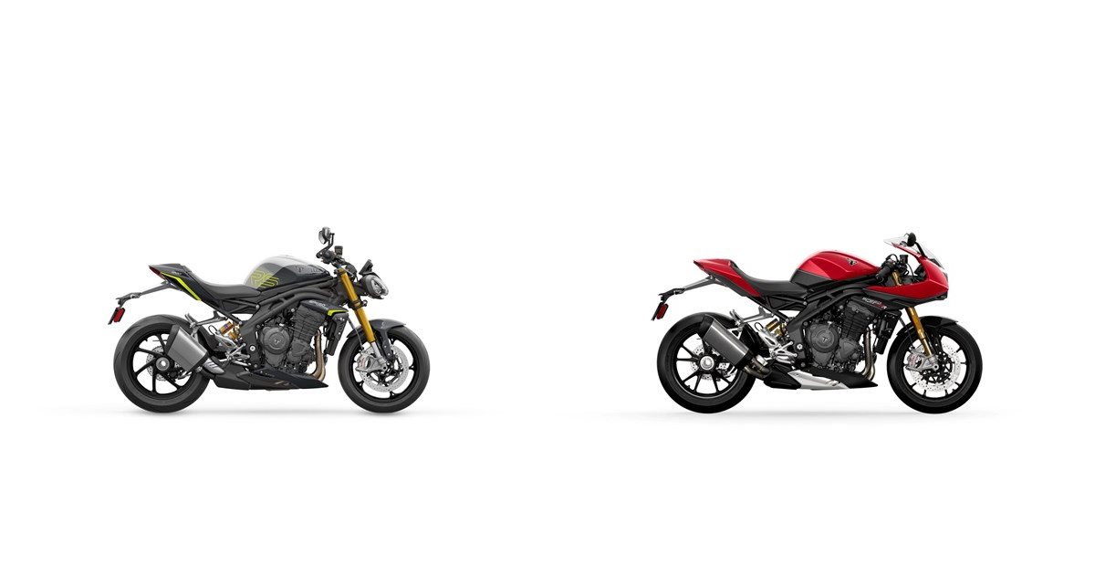 Motorrad Vergleich Triumph Speed Triple 1200 RS 2025 vs. Triumph Speed ...