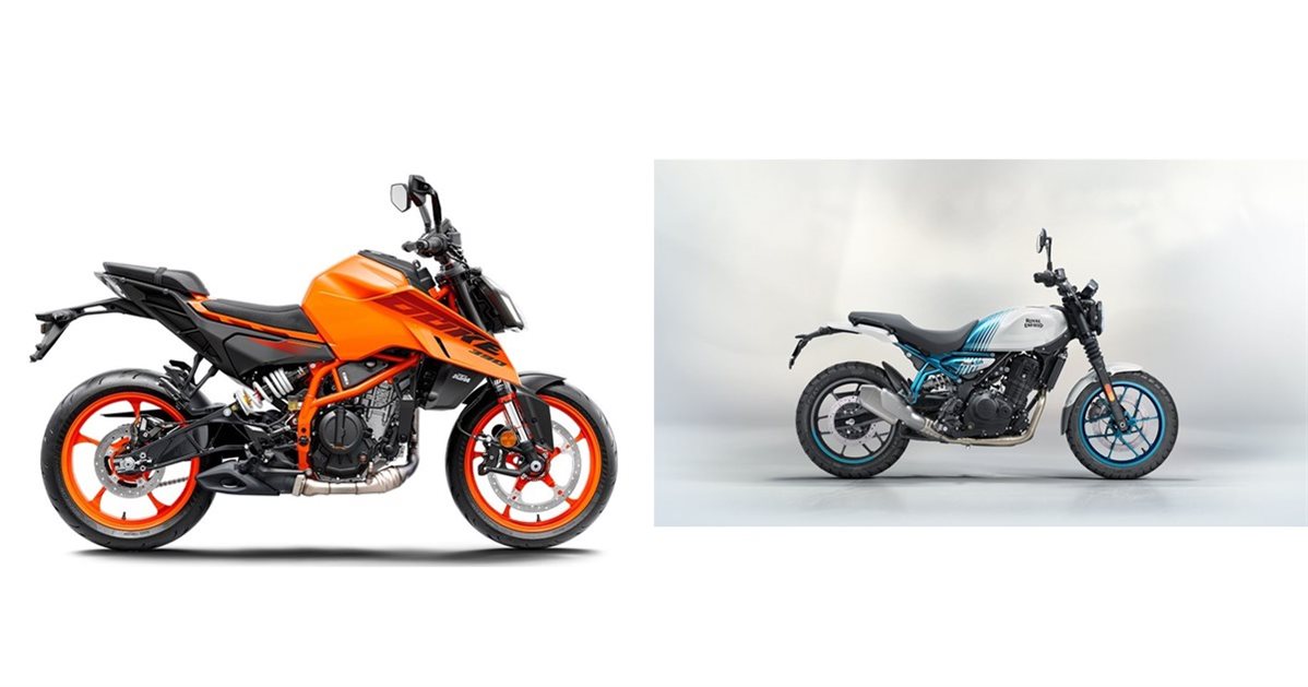 Motorrad Vergleich KTM 390 Duke 2025 vs. Royal Enfield Guerrilla 450 2025