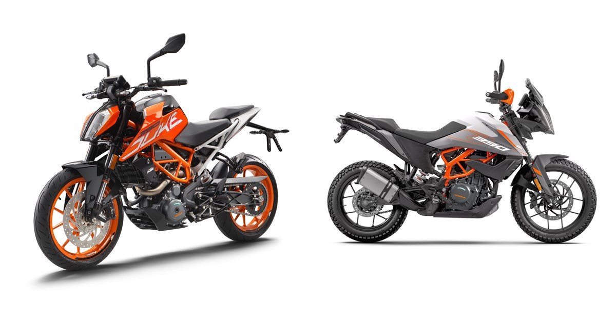 Motorrad Vergleich KTM 390 Duke 2017 vs. KTM 390 Adventure 2024