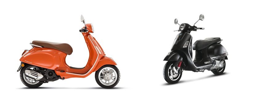 Motorrad Vergleich Vespa Primavera 125 2021 vs. Vespa GTS 125 i.e. Super Sport 2012