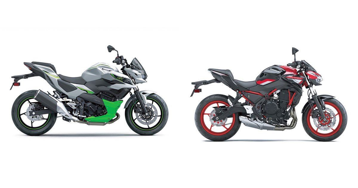 Motorrad Vergleich Kawasaki Z7 Hybrid 2024 vs. Kawasaki Z650 2024