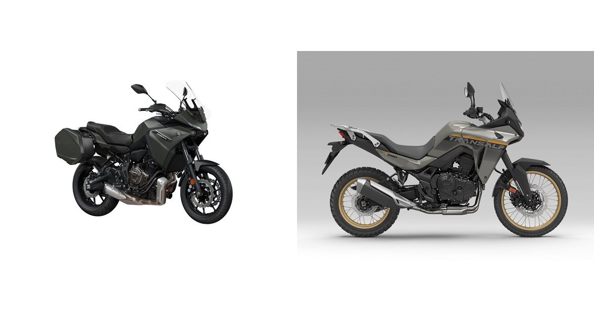 Motorrad Vergleich Yamaha Tracer 7 GT 2022 vs. Honda XL750 Transalp 2025