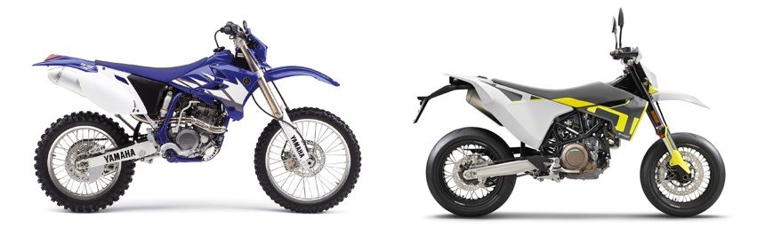 Yamaha WR250F 2005 vs Husqvarna 701 Supermoto 2020