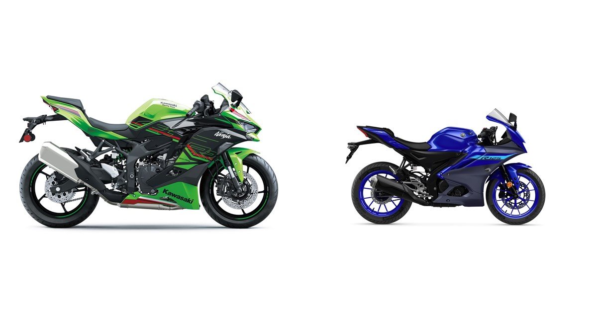 Motorrad Vergleich Kawasaki Ninja ZX-4RR 2024 vs. Yamaha R125 2024