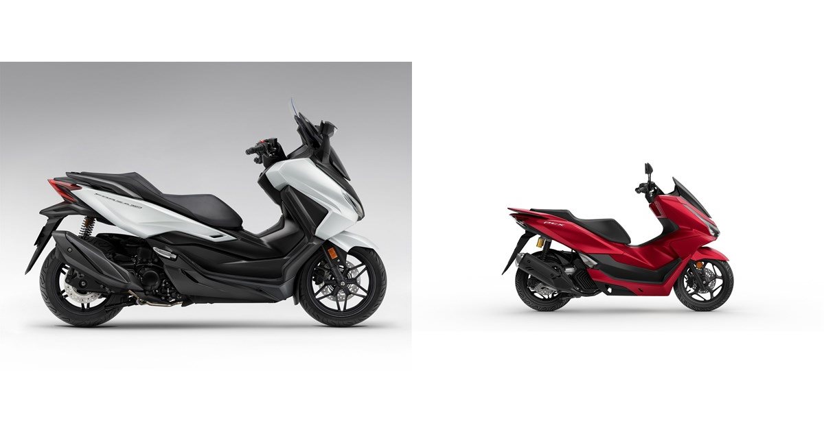 Motorrad Vergleich Honda Forza 350 2025 vs. Honda PCX125 DX 2025