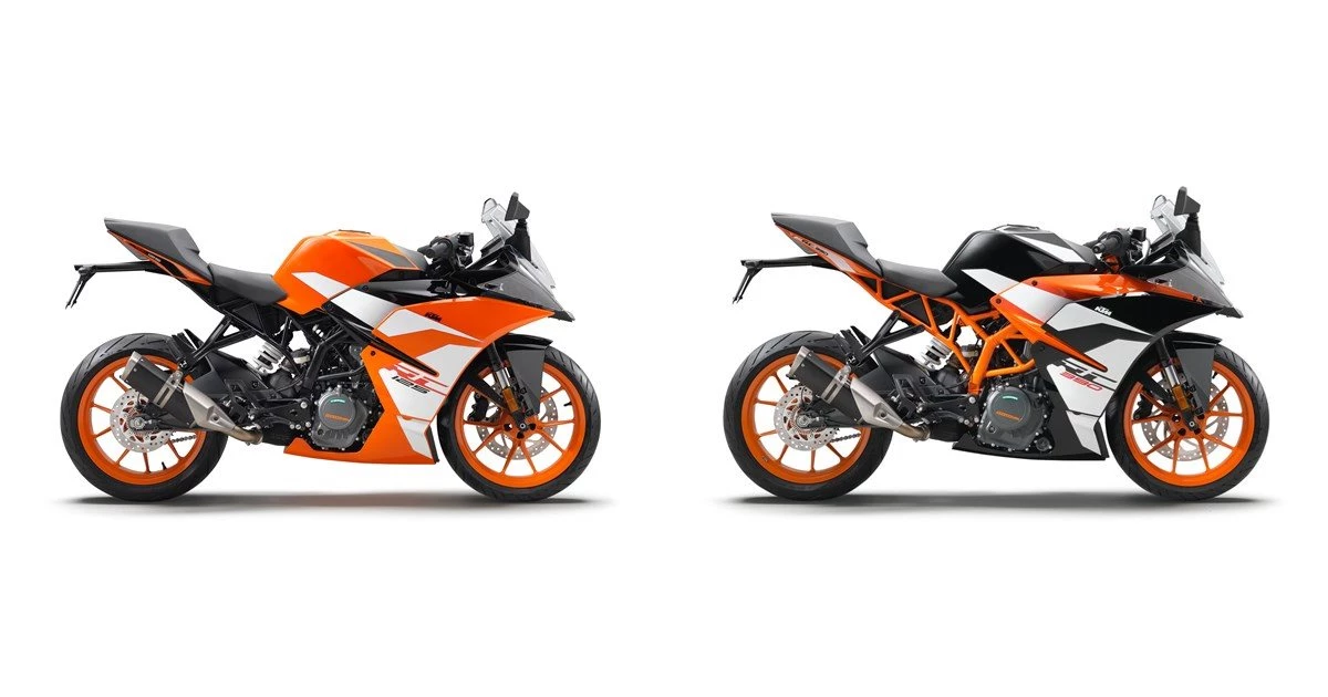 Motorrad Vergleich KTM RC 125 2018 vs. KTM RC 390 2017