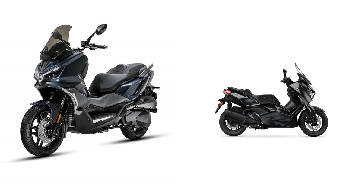 Confronto tra moto Sym ADX 300 2025 VS. Yamaha XMAX 300 Tech MAX 2024