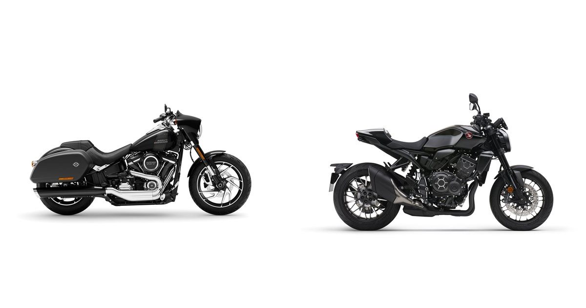 Comparaison des motos Harley-Davidson Softail Sport Glide FLSB 2024 VS. Honda CB1000R Black ...