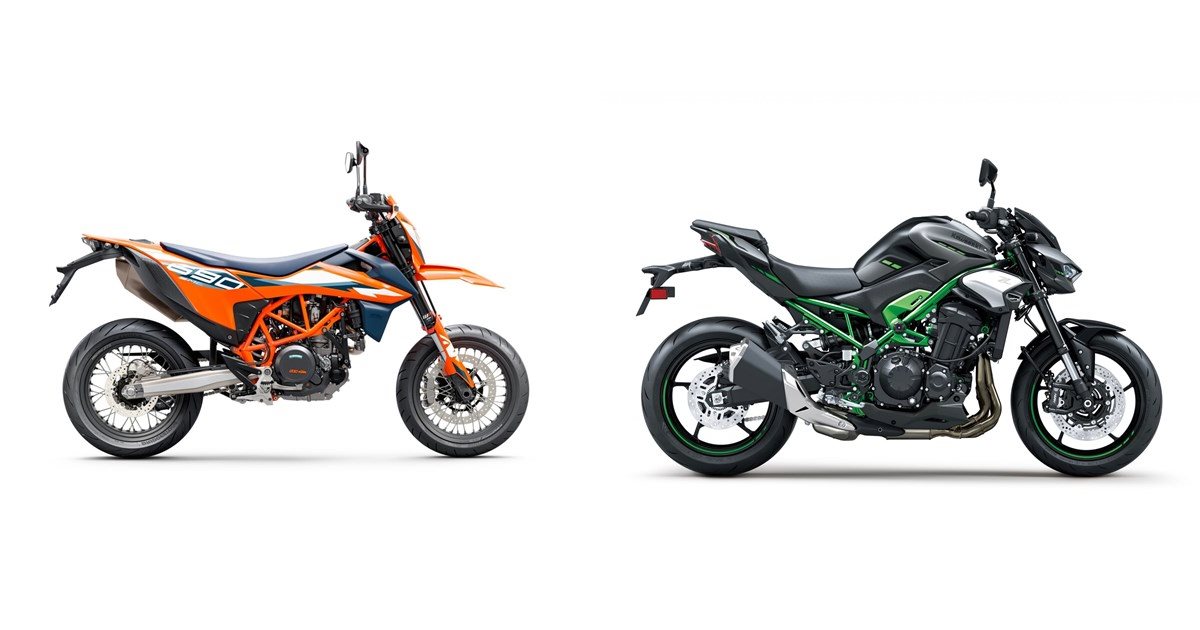 KTM 690 SMC R 2024 vs Kawasaki Z900 2025
