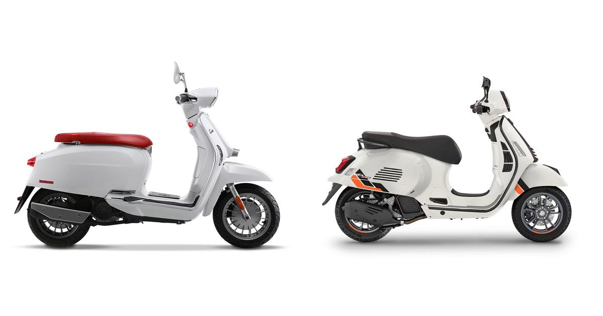 Motorrad Vergleich Lambretta V125 Special 2024 vs. Vespa GTS 125 Super Sport 2025