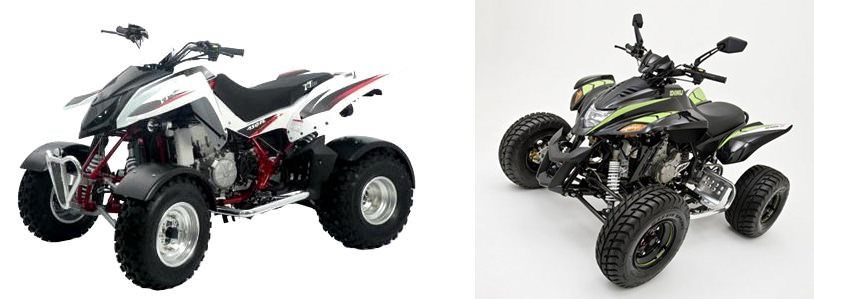 Motorrad Vergleich Triton Reactor 450 LOF 2011 vs. Dinli 450 Special S 2012