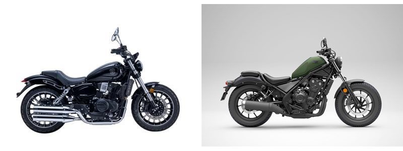 Motorrad Vergleich Benda Funrider 125i 2022 vs. Honda CMX500 Rebel 2024