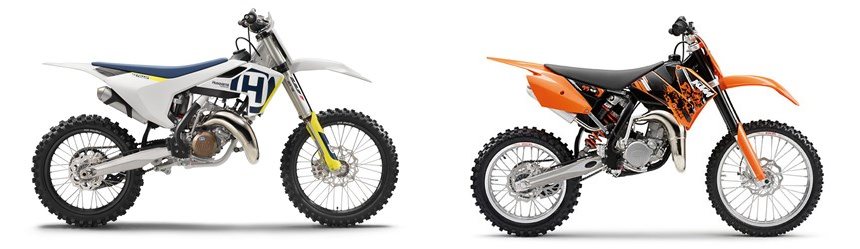 Motorrad Vergleich Husqvarna TC 125 2018 vs. KTM 85 SX 19/16 2011