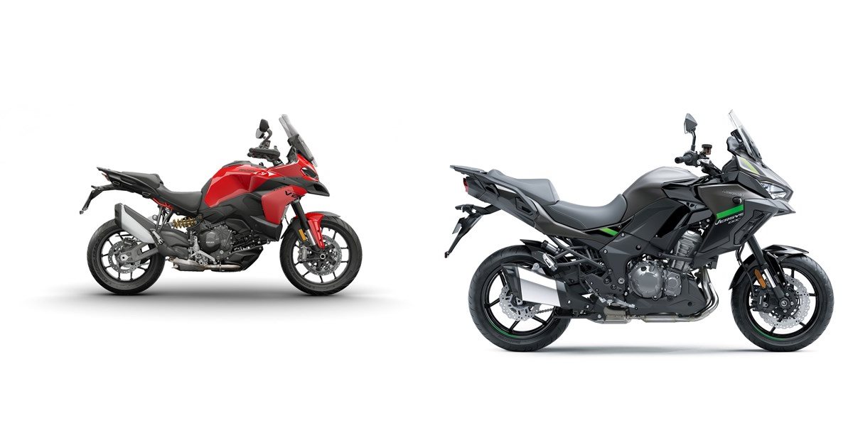 Motorrad Vergleich Ducati Multistrada V2 2025 vs. Kawasaki Versys 1000 2023