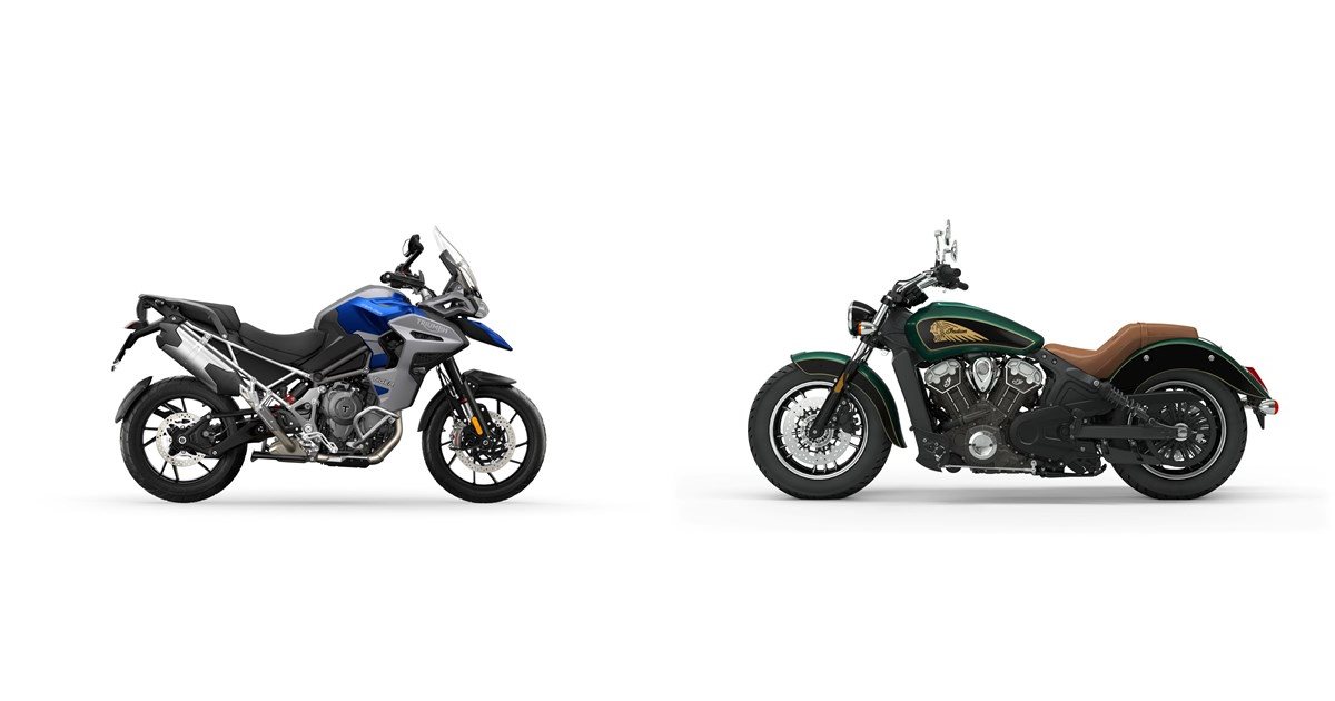 Motorrad Vergleich Triumph Tiger 1200 GT Explorer 2022 vs. Indian Scout ...