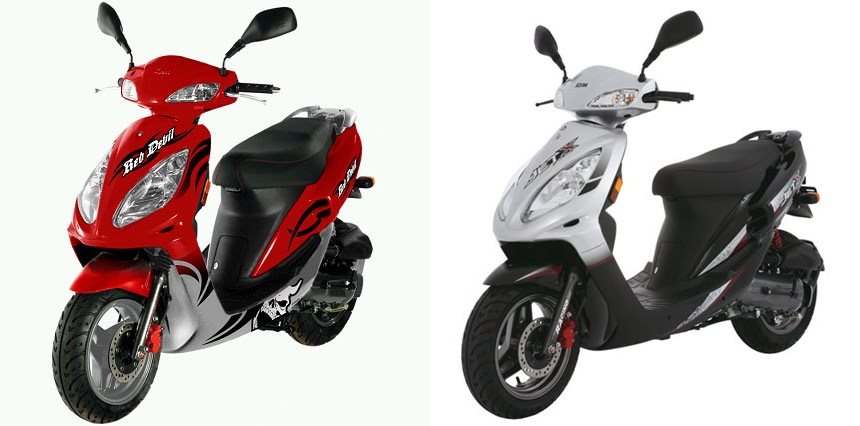 Motorrad Vergleich Sym Red Devil 2009 vs. Sym Jet Euro X 50 2009