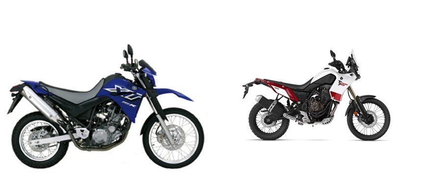 Motorrad Vergleich Yamaha XT 600 2006 vs. Yamaha Tenere 700 2019