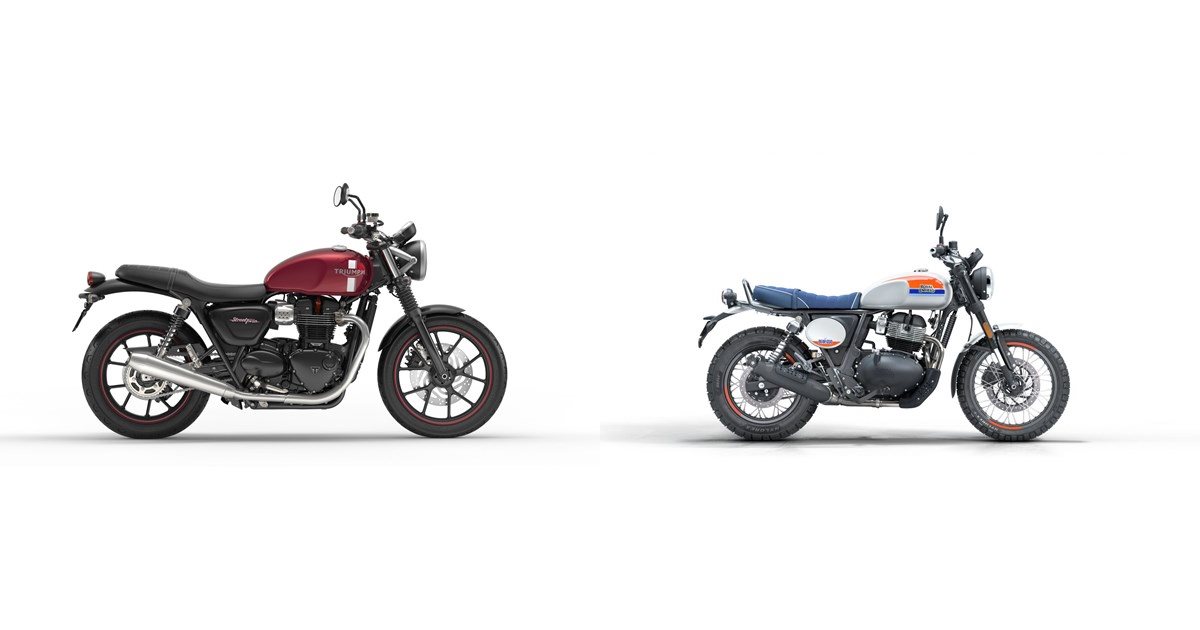 Motorrad Vergleich Triumph Street Twin 2017 vs. Royal Enfield Bear 650 2025