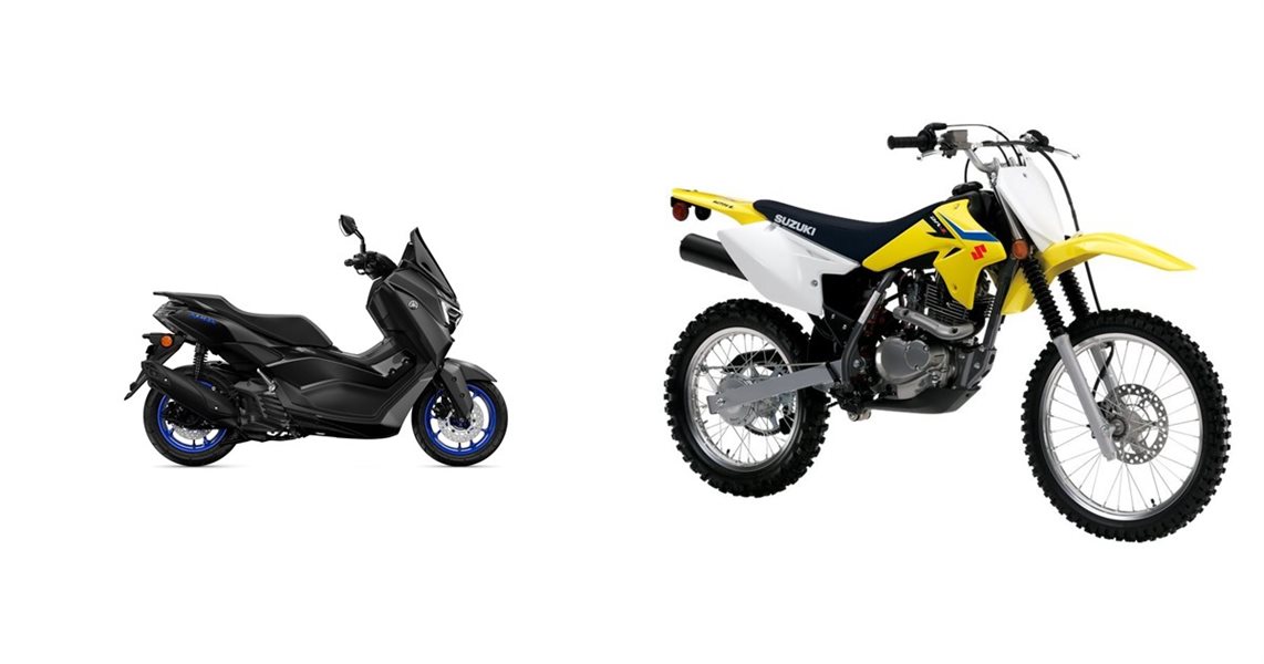 Motorrad Vergleich Yamaha NMAX 125 2025 vs. Suzuki DR-Z 125 L 2020