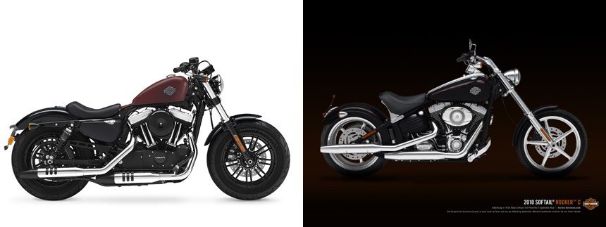 Motorrad Vergleich Harley-Davidson Sportster XL 1200X Forty-Eight 2018 ...