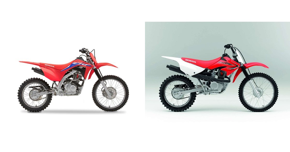 Motorrad Vergleich Honda CRF125F 2022 vs. Honda CRF 100 F 2014