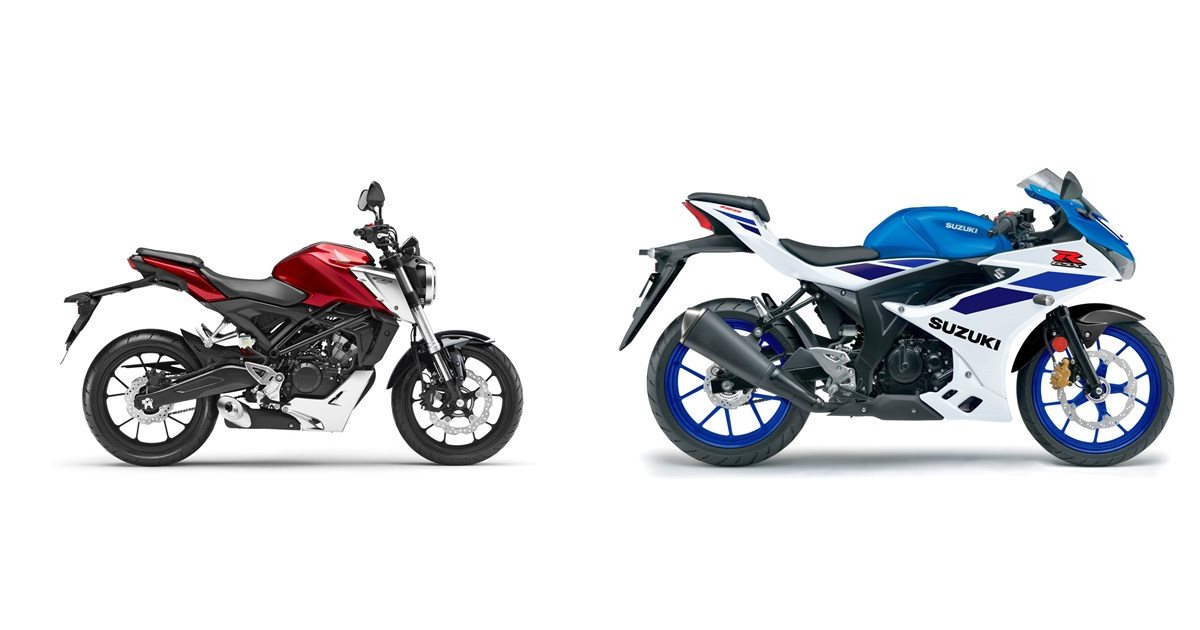 Motorrad Vergleich Honda CB125R 2020 vs. Suzuki GSX-R125 2024