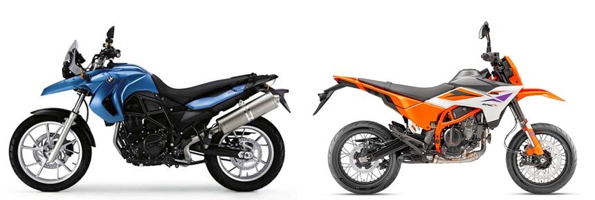 BMW F 650 GS 2009 vs KTM 390 SMC R 2025